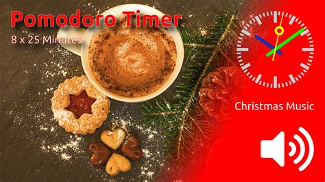 Pomodoro Timer 8 X 25min ~ Jingle Bells And Pomodoro Spells A Festive Focus Tune 🎅 🍅