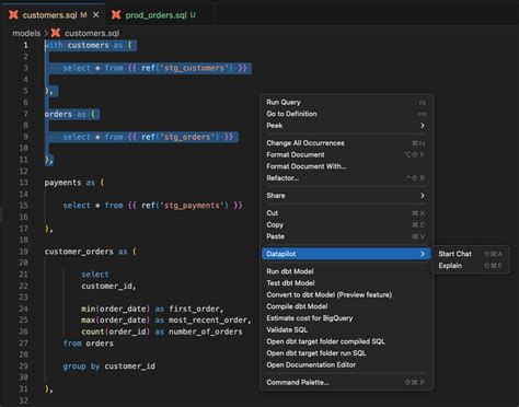 query explanation dbt power user