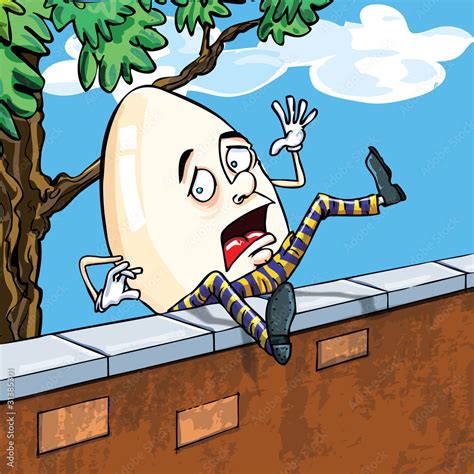 Humpty Dumpty Falling Of The Wall Stock Vector Adobe Stock