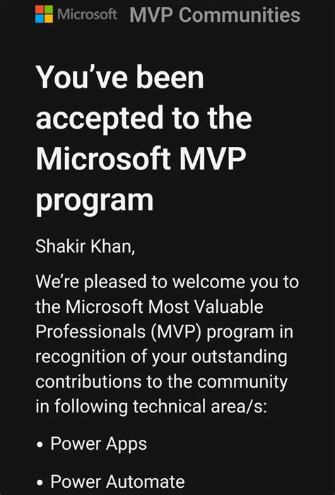Im Thrilled To Share That I Have Been Awarded Mvp In Business