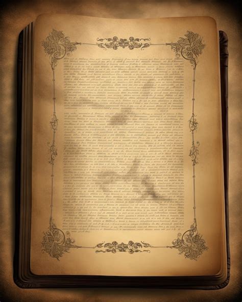 Premium AI Image Pages Of A Very Old Book Created With Generative AI Technology