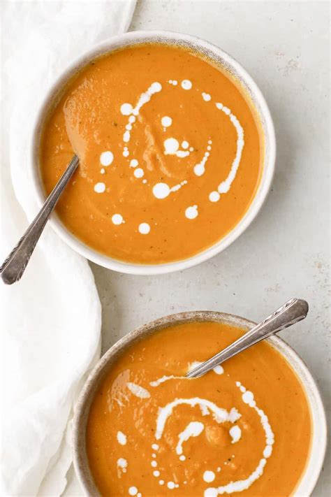 Creamy Carrot Pumpkin Soup Dairy Free Vegan A Nourishing Plate
