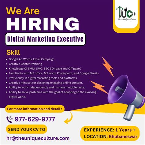 The Unique Culture On Linkedin Hiring Digitalmarketinexecutive Joinus Applynow Hiringnow