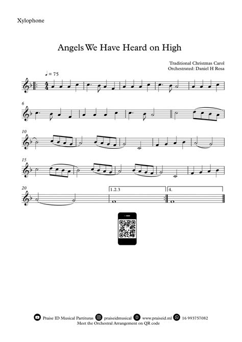Angels We Have Heard On High Gloria In Excelsi Deo Easy Xylophone