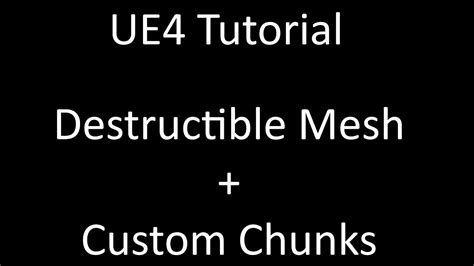 [tutorial] destructible mit eigenen chunks ue4 blender [deutsch