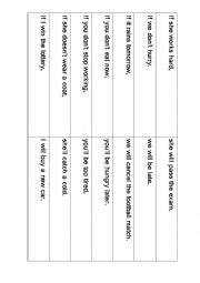 1st Conditional Matching Game ESL Worksheet By 8812