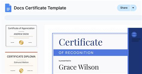 Free Certificate Templates In Google Docs For Every Purpose