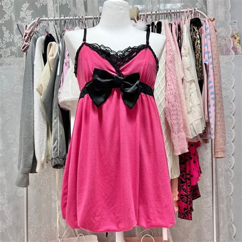 히메가루 오네갸루 갸루 빈티지 핑크 리본 원피스 후루츠패밀리 히메가루 오네갸루 갸루 빈티지 핑크 리본 원피스 후루츠패밀리