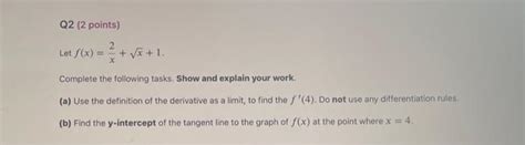 solved q2 2 points let f x x2 x 1 complete the following
