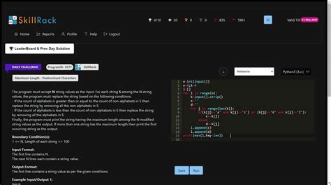Skillrack Daily Challenge 07092023 Maximum Length Predominant