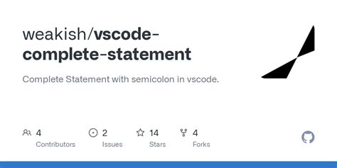 Github Weakishvscode Complete Statement Complete Statement With