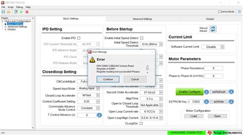 Drv10987evm No Eeprom Write Possible No Reaction From Drv10987evm