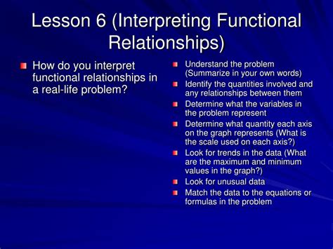 Ppt Lesson 6 Interpreting Functional Relationships Powerpoint Presentation Id 5757596