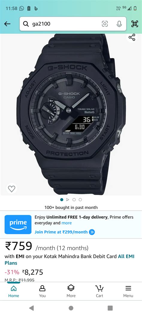 Stealth Black Tough Solar Casioak On Sale Rwatchesindia