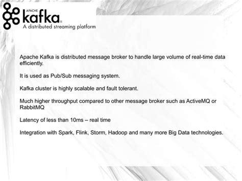 Apache Kafka Introduction Ppt