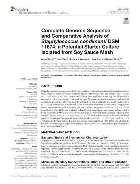 Pdf Complete Genome Sequence And Comparative Analysis Of