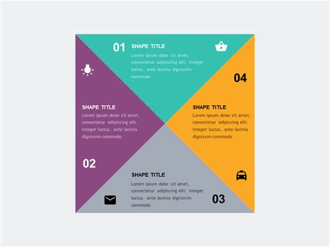 Square Cross Divide PowerPoint Templates PowerPoint Free