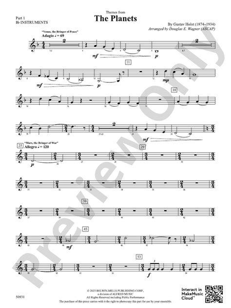 the planets part 1 b flat instruments part 1 b flat instruments