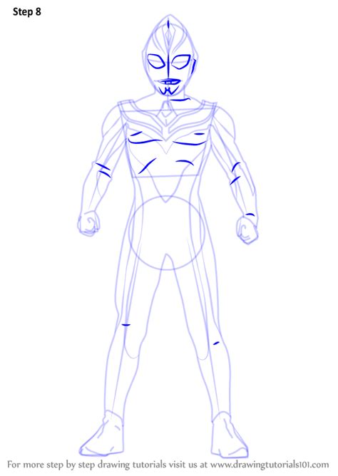 How To Draw Ultraman Dyna Ultraman Step By Step