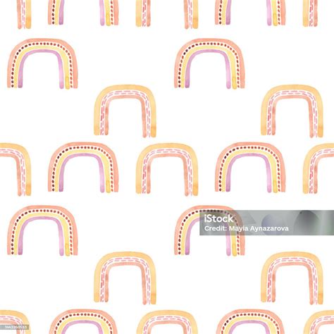 무지개 원활한 패턴 수채화 섬세한 아기 반복 종이 어린이 귀여운 인쇄 직물에 대 한 어린이 패턴 보육 인쇄 디자인 0명에 대한 스톡 벡터 아트 및 기타 이미지 Istock