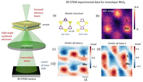 4d Stem Experiments On Monolayer Mos2 Left Schematic Showing The
