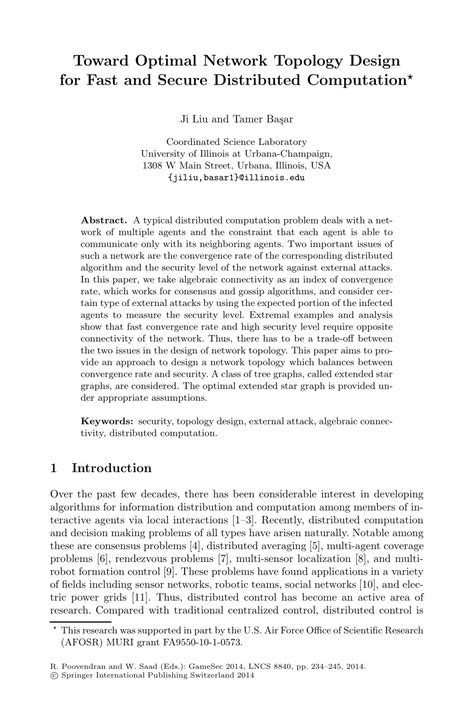 pdf toward optimal network topology design for fast and secure