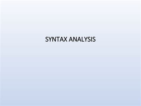 51114 Compiler Design Syntax Analysis Top Down Ppt