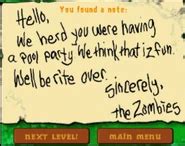 Note Plants Vs Zombies Wiki Fandom