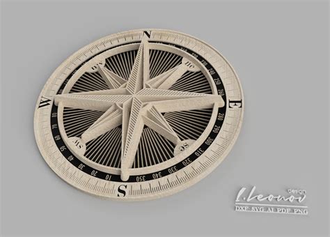Multilayer Laser Cut Compass Compass Dxf File Svg Ai Eps Dxf Laser