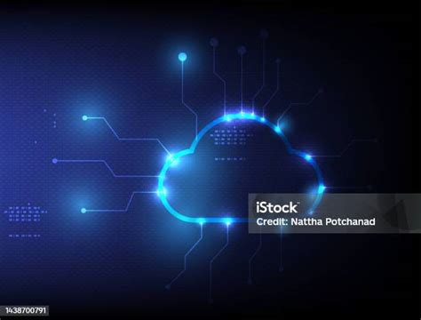 미래 지향적 인 현대 클라우드 컴퓨터 기술 클라우드 컴퓨팅 빅 데이터 센터 미래 인프라 디지털 Ai 개념 가상 호스팅 기호입니다 벡터 그림입니다 0명에 대한 스톡 벡터 아트