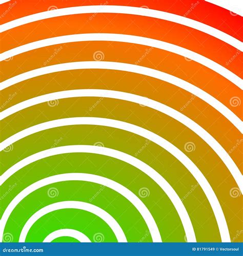 Concentric Radiating Circles Rings Radial Abstract Element Stock Vector Illustration Of