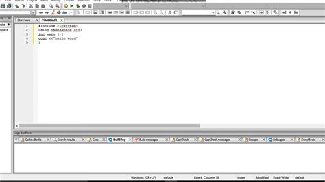 Tutorial 1 Code Blocks Hello World Youtube