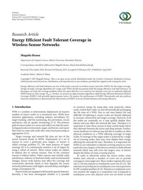 Pdf Energy Efficient Fault Tolerant Coverage In Wireless Sensor Networks
