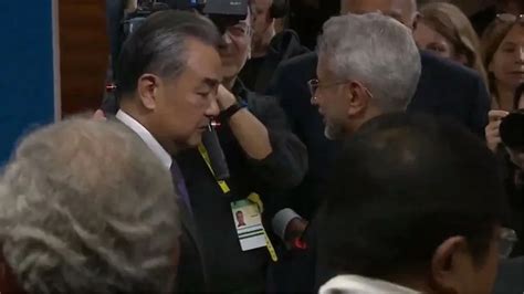 Video Shows Jaishankar Interacting With Chinese Counterpart Wang Yi At Munich Security Conference