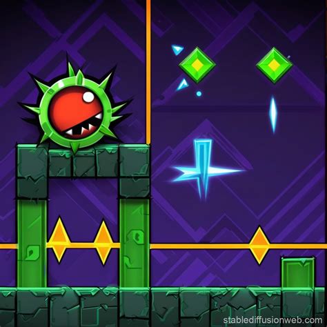 Geometry Dash Spike Stable Diffusion Online