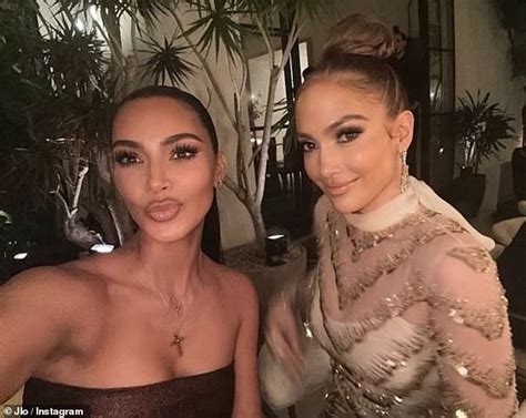 Kim Kardashian And Jennifer Lopez Show Off Their Flawless Complexions As They Take Selfies