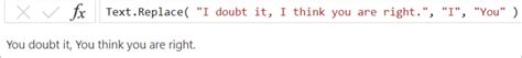 Textreplace Text Function Power Query M