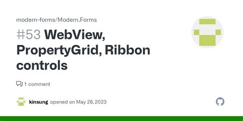 Webview Propertygrid Ribbon Controls · Issue 53 · Modern Forms
