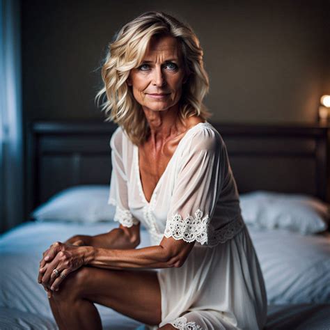Older Woman In A White Nightgown On A Bed 4 By Nathaliechen On Deviantart