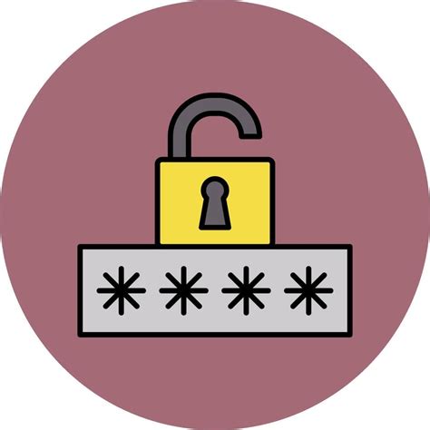 Broken Password Line Filled Multicolour Circle Icon 37773846 Vector Art At Vecteezy