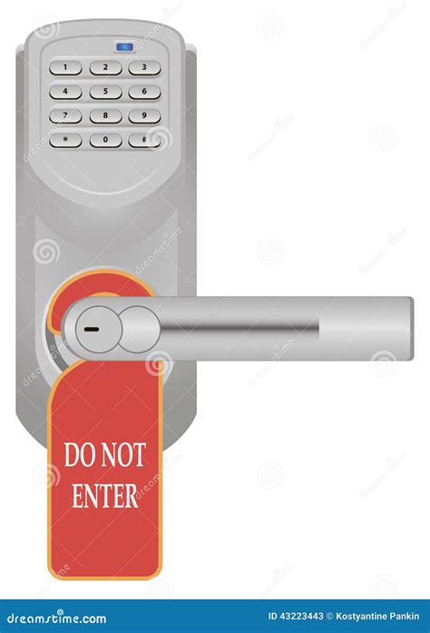 Digital Lock Stock Vector Illustration Of Keyless Restriction 43223443