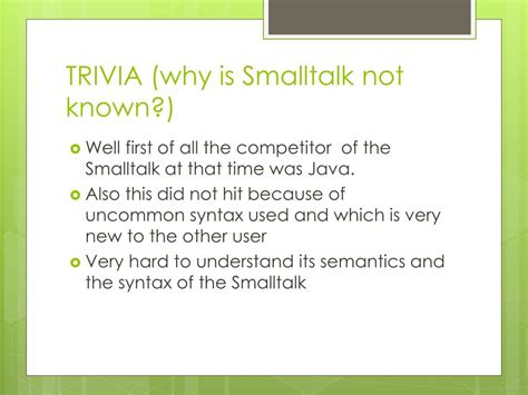 Ppt Smalltalk Powerpoint Presentation Free Download Id2521697