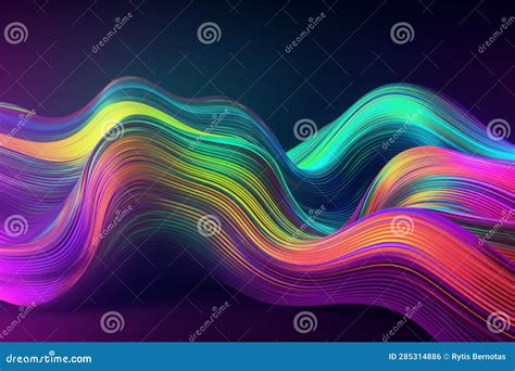 Abstract Colorful Waves Background Generative Ai Stock Illustration Illustration Of Colors