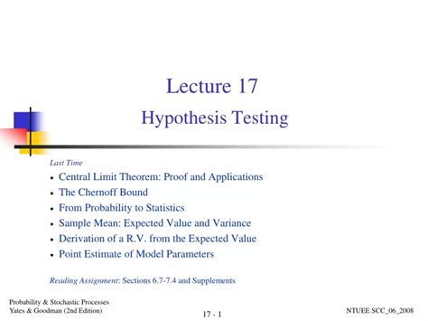 PPT Lecture Hypothesis Testing PowerPoint Presentation Free Download ID