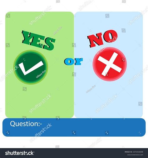 Yes No Choice Vector Illustration Checkmark Stock Vector Royalty Free 2372516449 Shutterstock