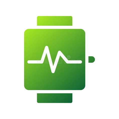 Smartwatch Icon Solid Gradient Green Sport Symbol Illustration Stock