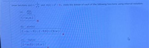 Solved Given Functions P X X1 And M X X281 State The Chegg Com