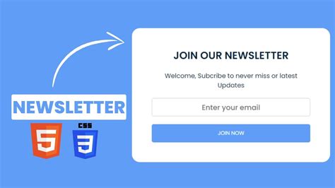 Animated Newsletter Form Using Only Html And Css Youtube