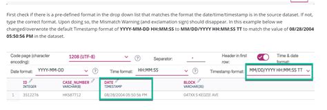 Ibm Cloud Unable To Choose Desired Timestamp Format When Loading Csv File Into Table In IBM