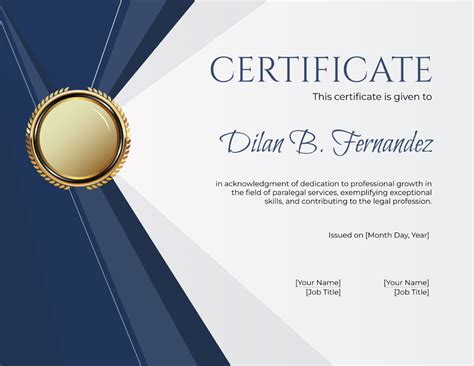 Paralegal Professional Development Certificate Templates Edit Online